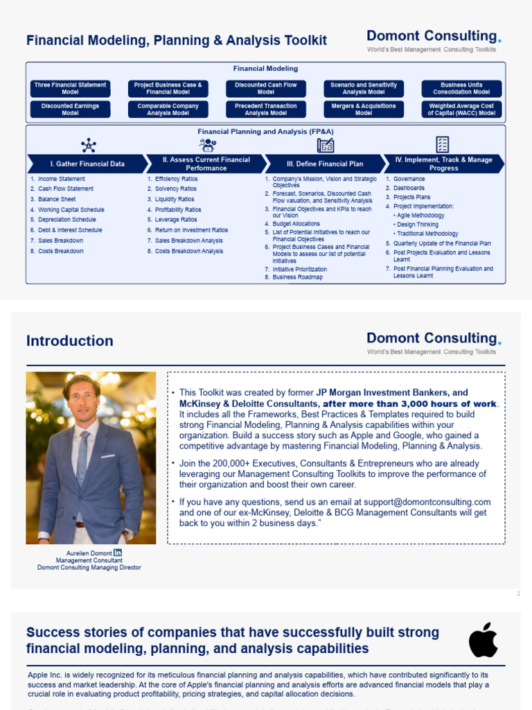 Financial Modeling Planning Analysis Toolkit - Overview and Approach ...