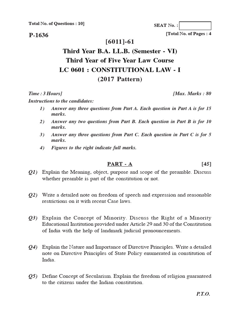 Sem 6 Pyq 2023 | PDF | Tort | Eminent Domain