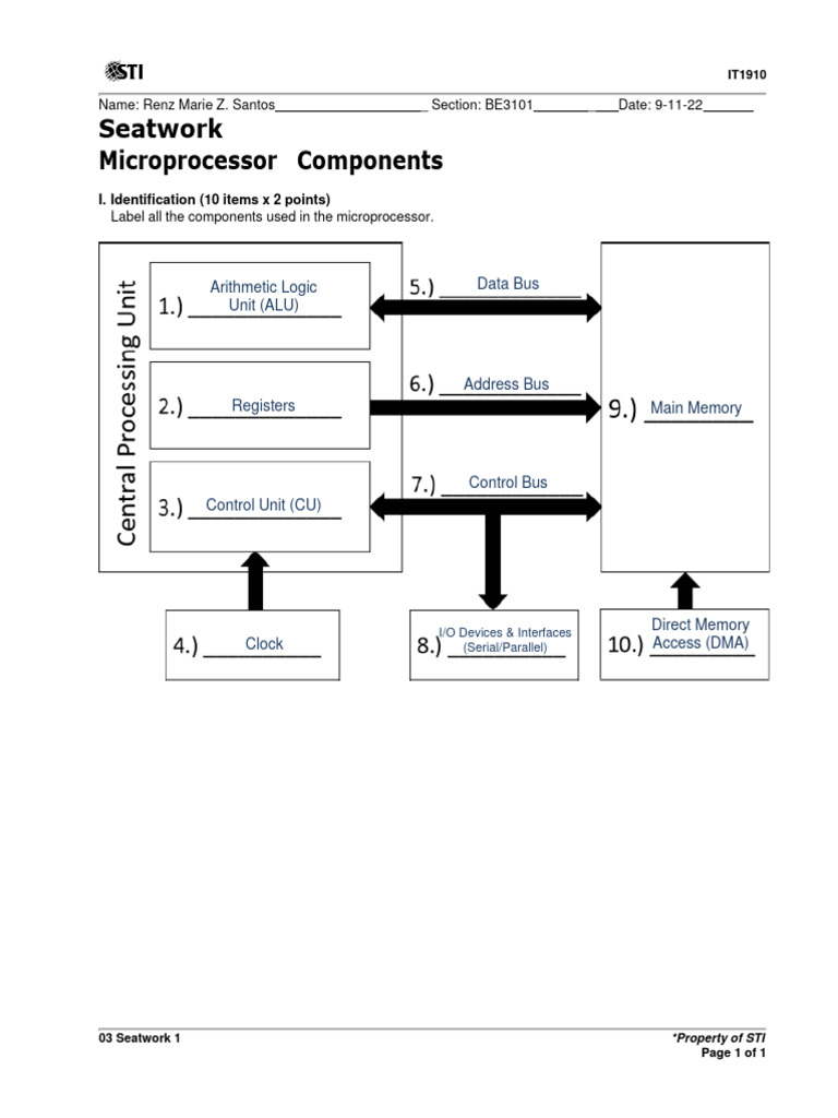 Computer Systems Architecture 03 Seatwork 1 Rmzs Pdf