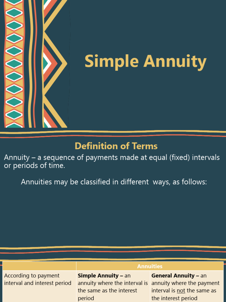 Simple Annuity | PDF | Present Value | Interest