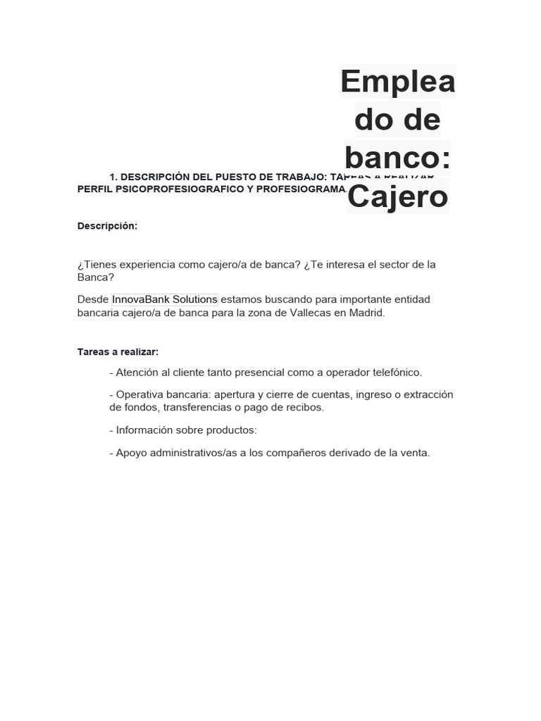 Mario Cacho Empleado Bancario. | PDF | Bancos | Software