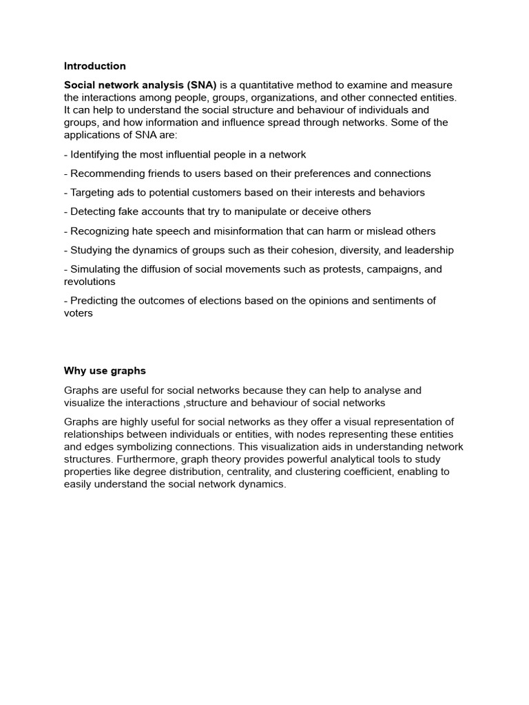 Social Network Analysis (SNA) Is A Quantitative Method To Examine and ...