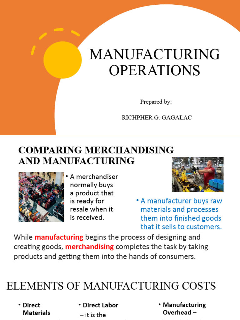 Manufacturing Operations | PDF | Inventory | Cost