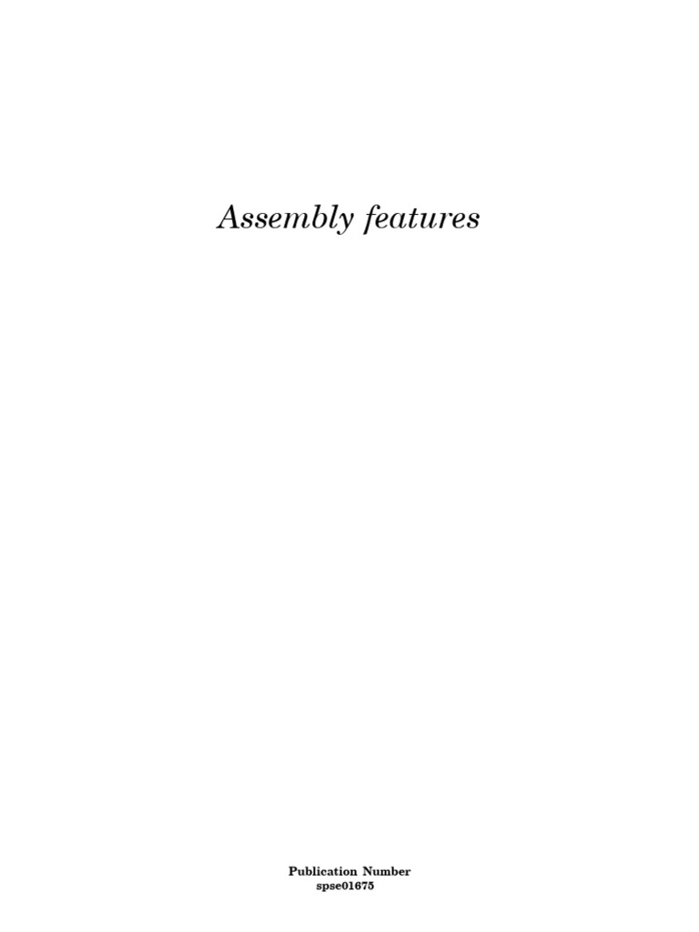 Assembly Features | PDF | Geometry | Dimension