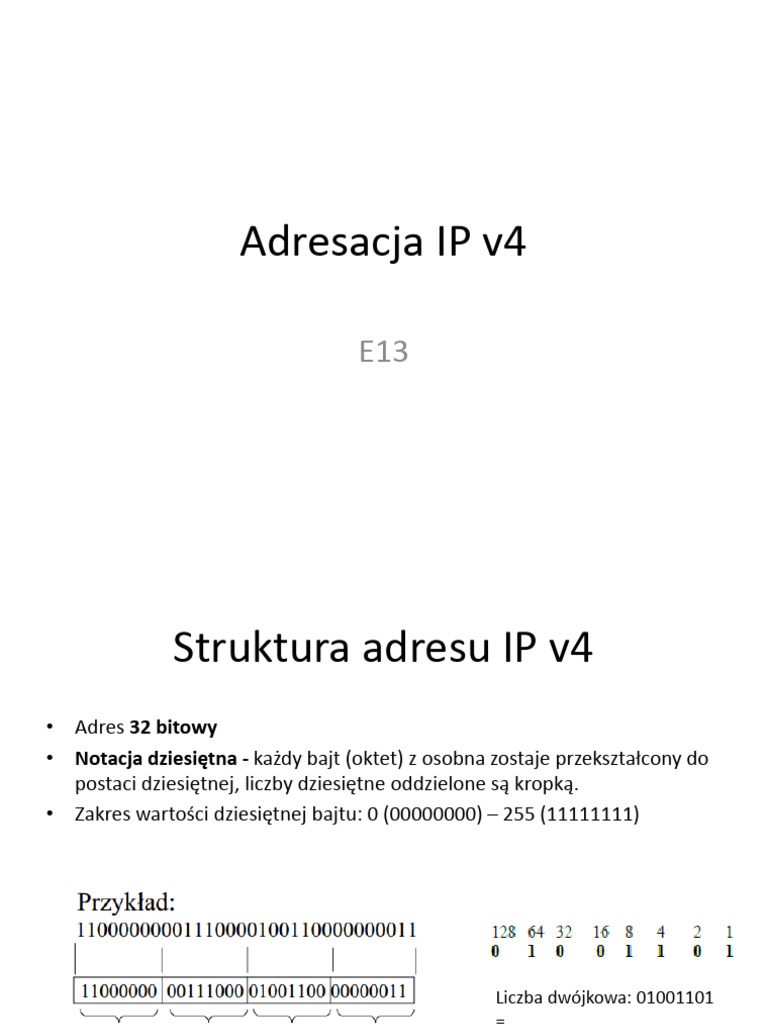 Adresacja IP | PDF