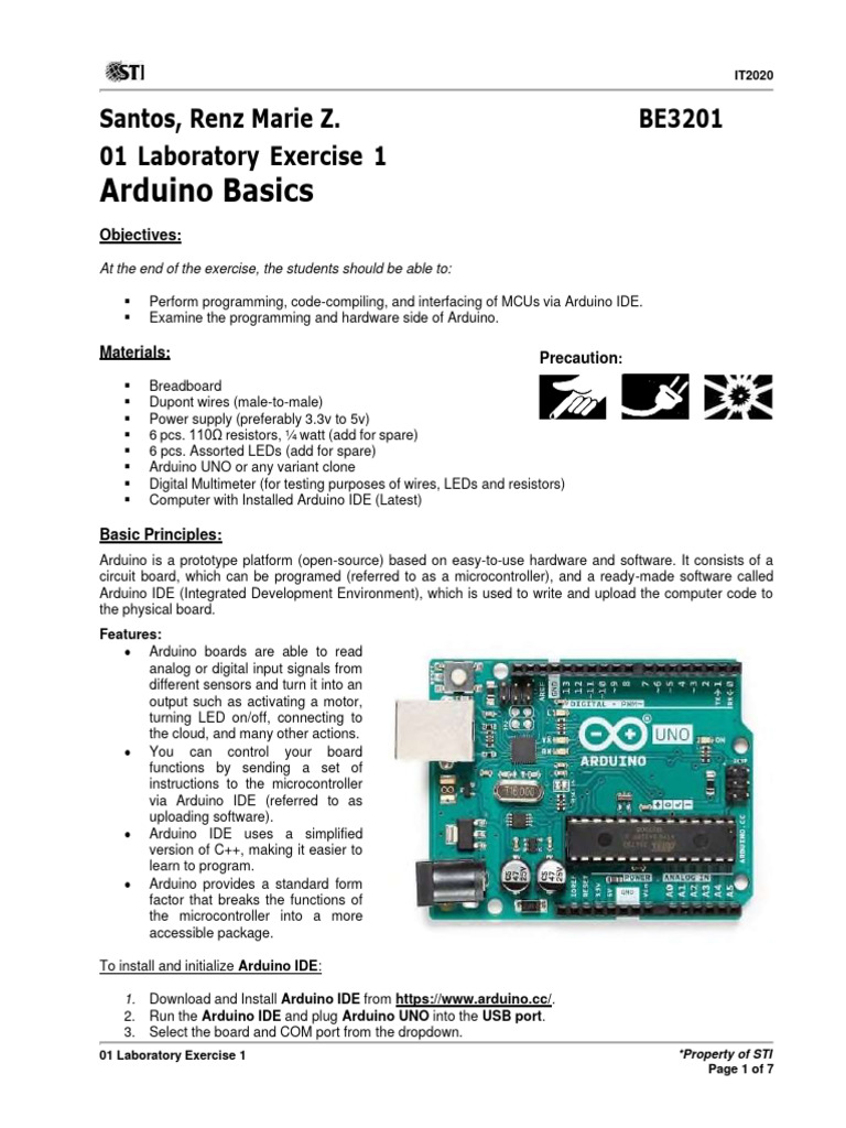 Microprocessors 01 Laboratory Exercise 1 15 Rmzs Pdf Arduino Integer Computer