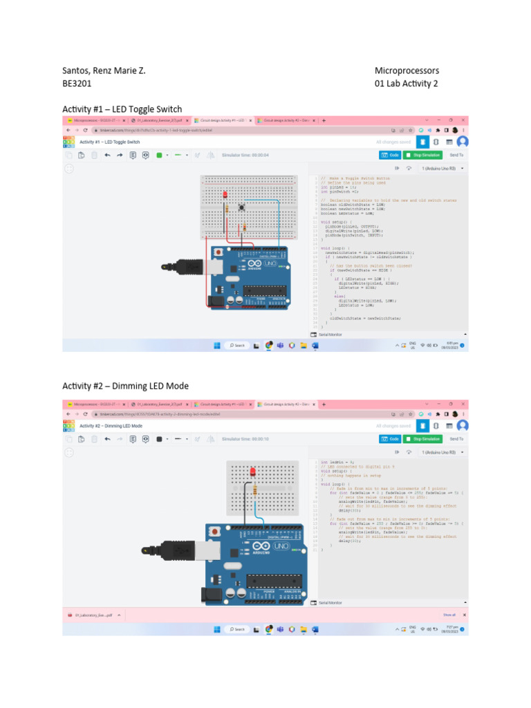 01 Lab Activity 2 - MICROPROCESSORS - RMZS | PDF