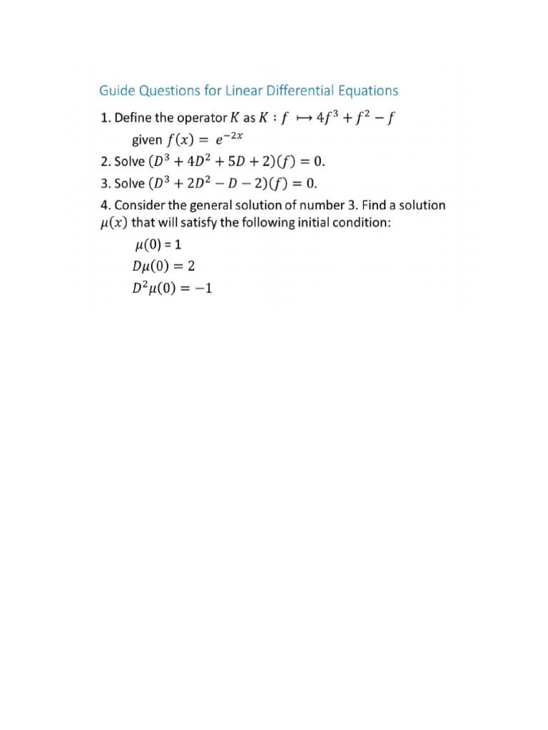 04 Activity 2 Homogeneous Linear Differential Equations Pdf