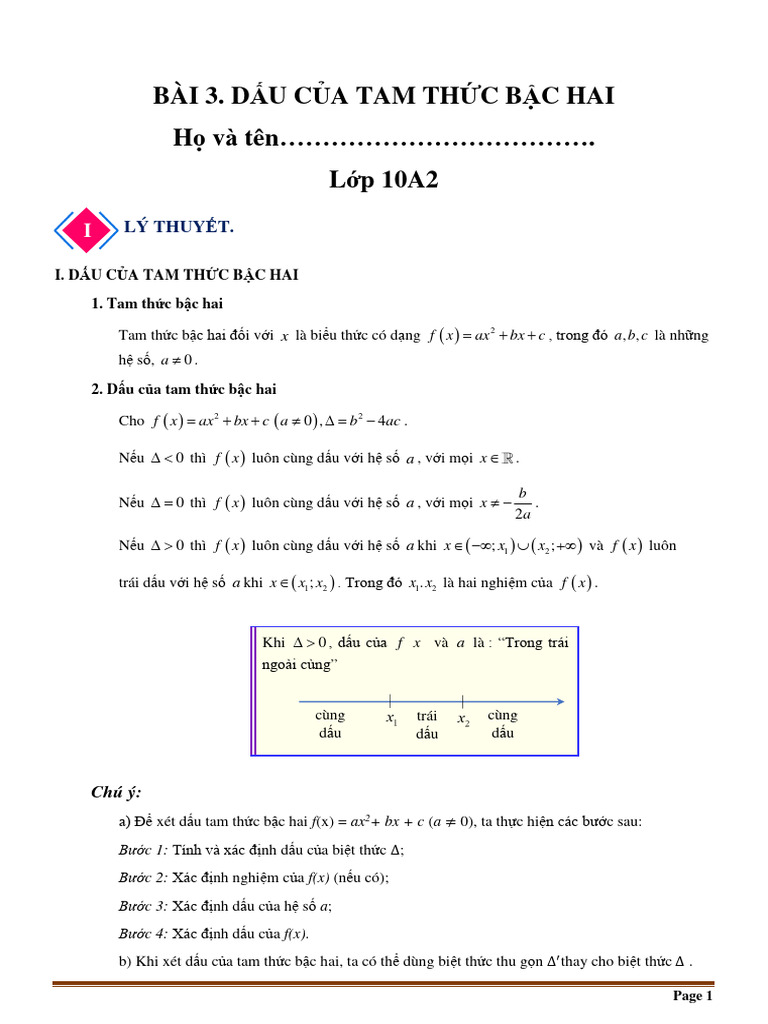 Phiếu bài tập - DAU-TAM-THUC-BAC-HAI | PDF