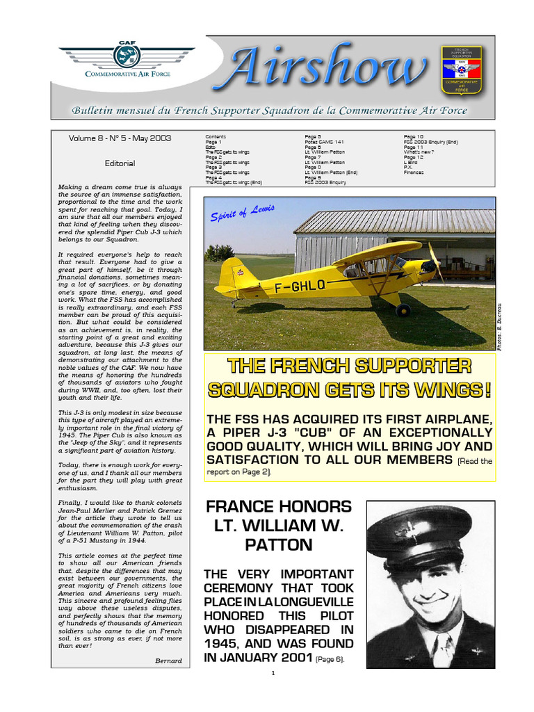 The French Supporter Squadron Gets Its Wings !: France Honors Lt ...