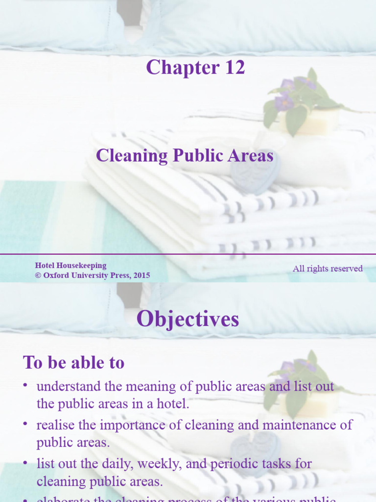 580 33 Powerpoint-Slides HHK Chapter12 | PDF | Housekeeping | Hotel
