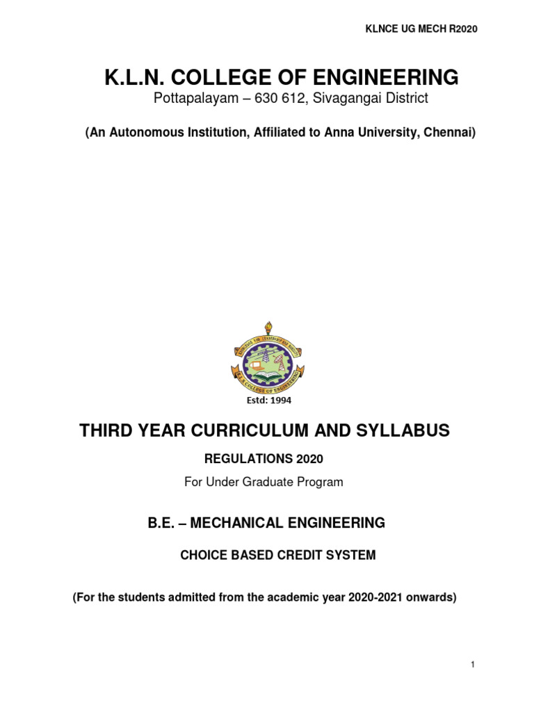 Mech R2020 V Vi Syllabus Pdf Thermal Conduction Heat Transfer 