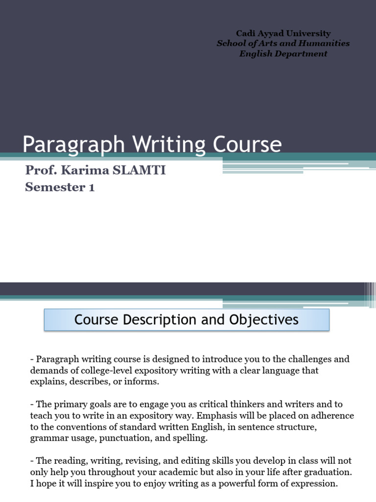 College-Level Paragraph Writing Course | PDF | Paragraph | Plagiarism