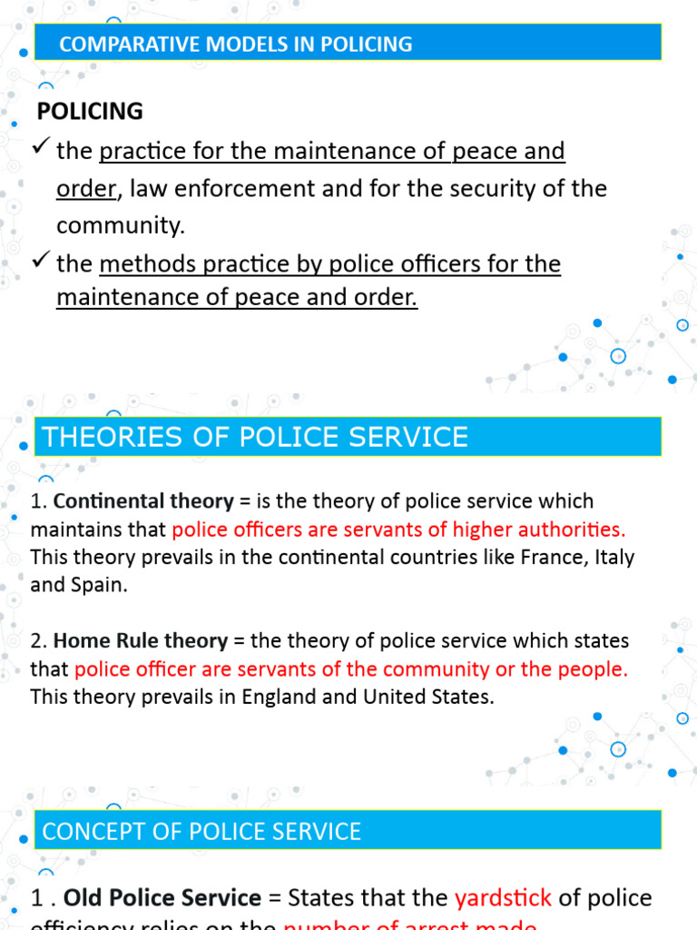 Parative Models in Policing. USA JPA 1 | PDF | Police | Crimes