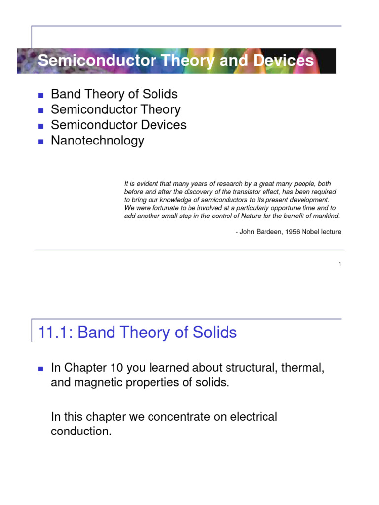 Semiconductor Physics 3 | PDF | Electrical Resistivity And Conductivity ...