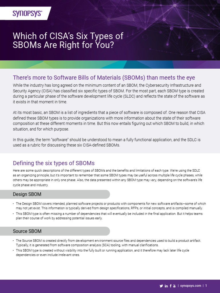 GD Sbom Types | PDF | Source Code | Software