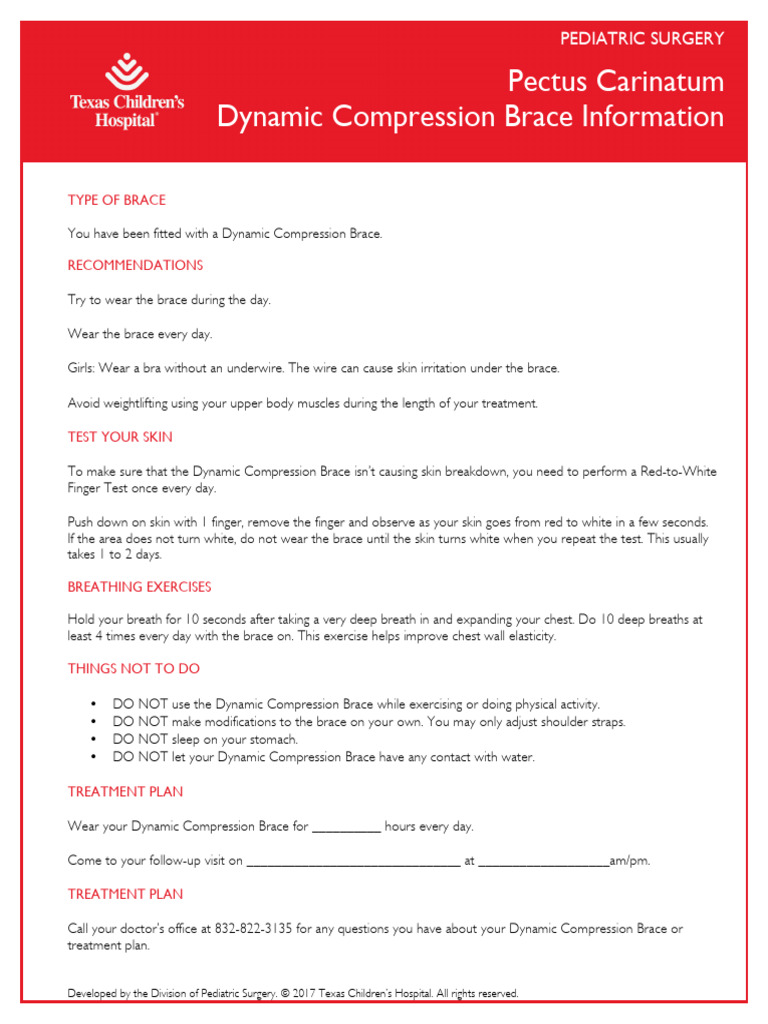 Pectus Carinatum Dynamic Compression Brace Information - en | PDF
