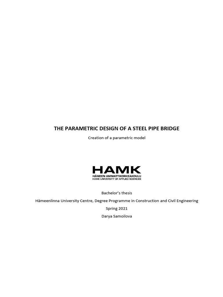 Parametric Steel Pipe Bridge Design | PDF | 3 D Computer Graphics