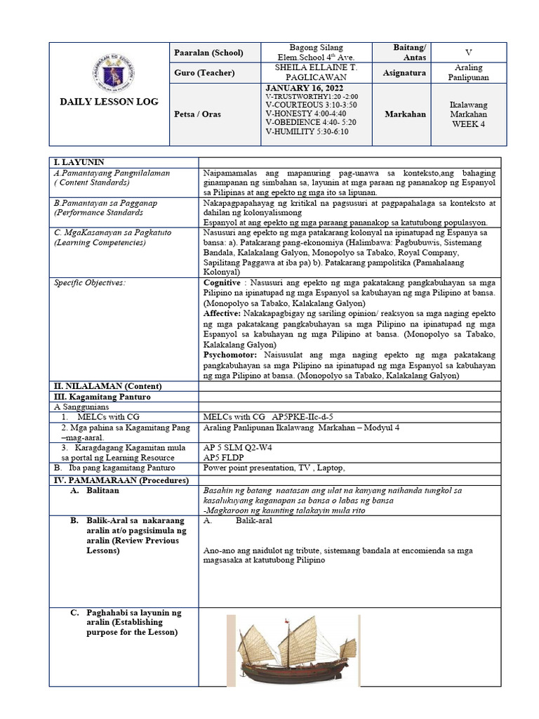 Ap 5 Q2 W3 Jan.12 | PDF