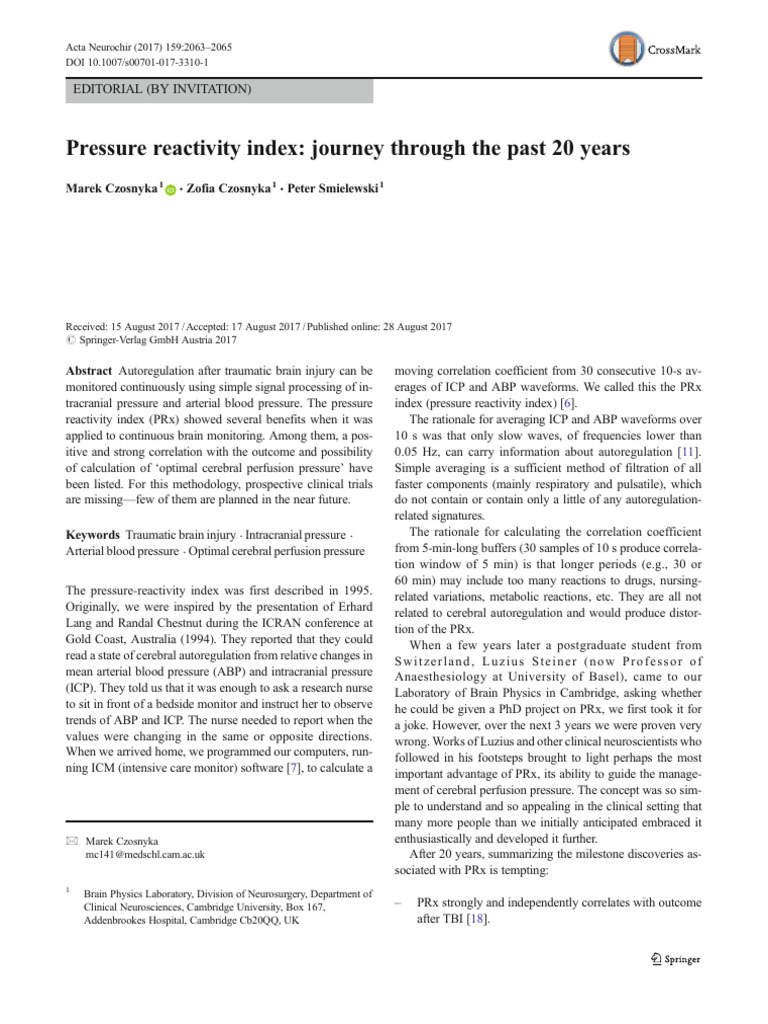PRX Index 20 Years Journey | PDF | Physiology | Nervous System