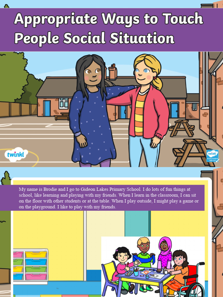 Au S 1654143130 Appropriate Ways of Touching People Social Situation Powerpoint - Ver - 5 | PDF