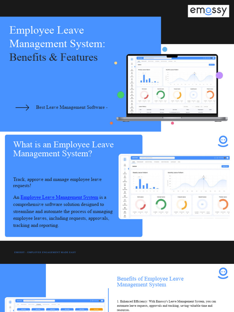 Employee Leave Management System Benefits & Features - Emossy | PDF ...