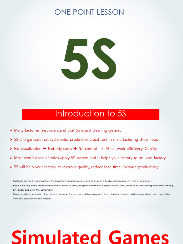 5s Training Pdf Business Economies