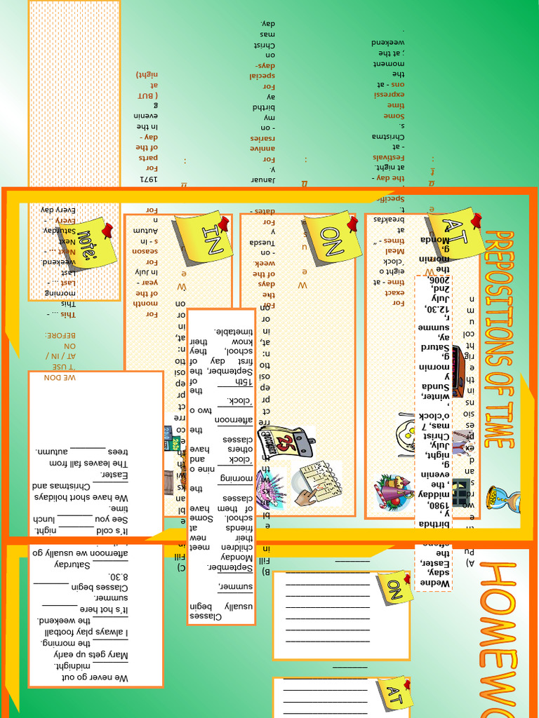 Prepositions of Time Homework 1 | PDF | Traditions | Liturgical Calendar Prepositions of Time Homework 1 | PDF | Traditions | Liturgical Calendar