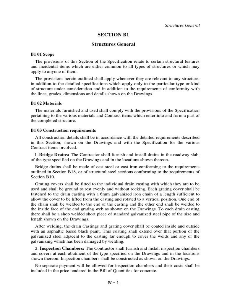Section B1 Structures General | Download Free PDF | Pipe (Fluid ...