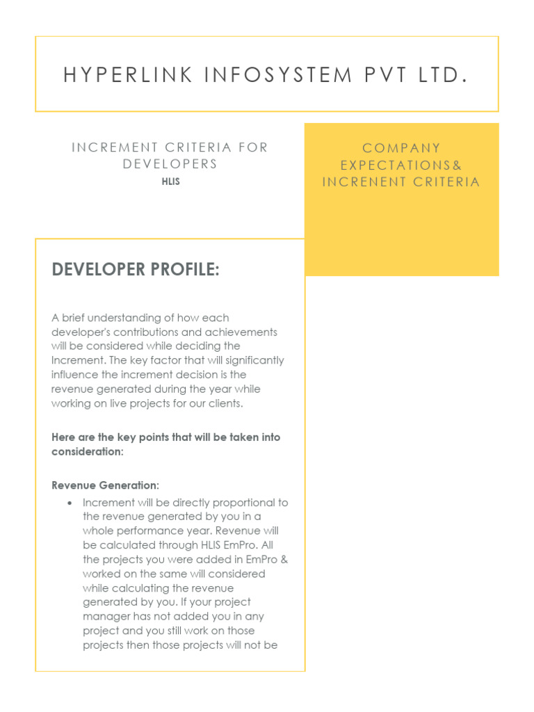 Hyperlink Infosystem PVT LTD.: Developer Profile | PDF | Communication ...