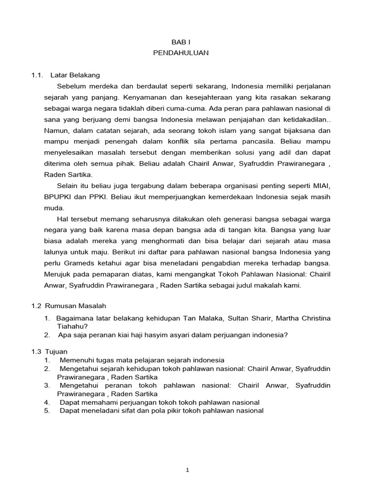 Pahlawan Nasional: Chairil Anwar dan Syafruddin | PDF