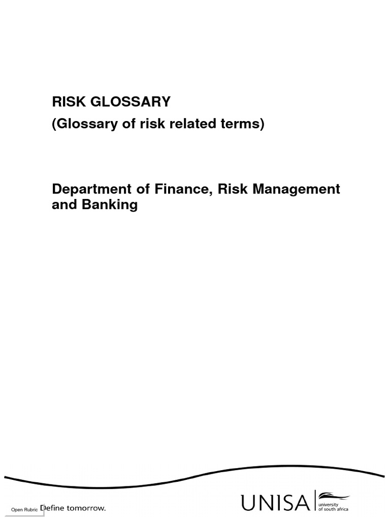 RISK GLOSSARY Translated Into 11 Languages | PDF | Financial Risk | Risk