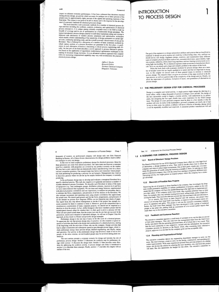 Introduction To Process Design | PDF