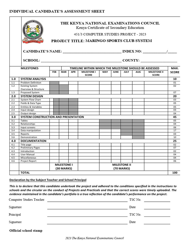 Assess Sheet | PDF | Software Engineering | Information Technology