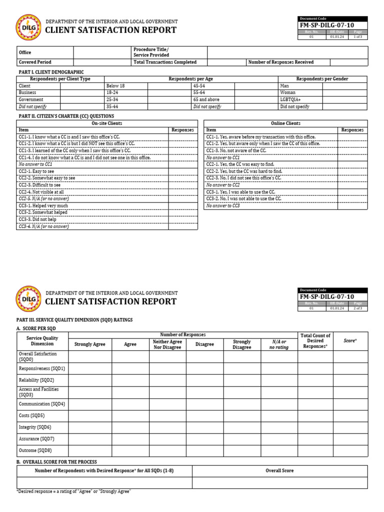Client Satisfaction Report 2024 | PDF | Human Communication | Business