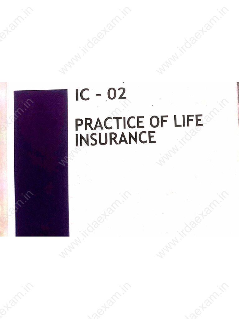 IC 02 Practice of Life Insurance | PDF