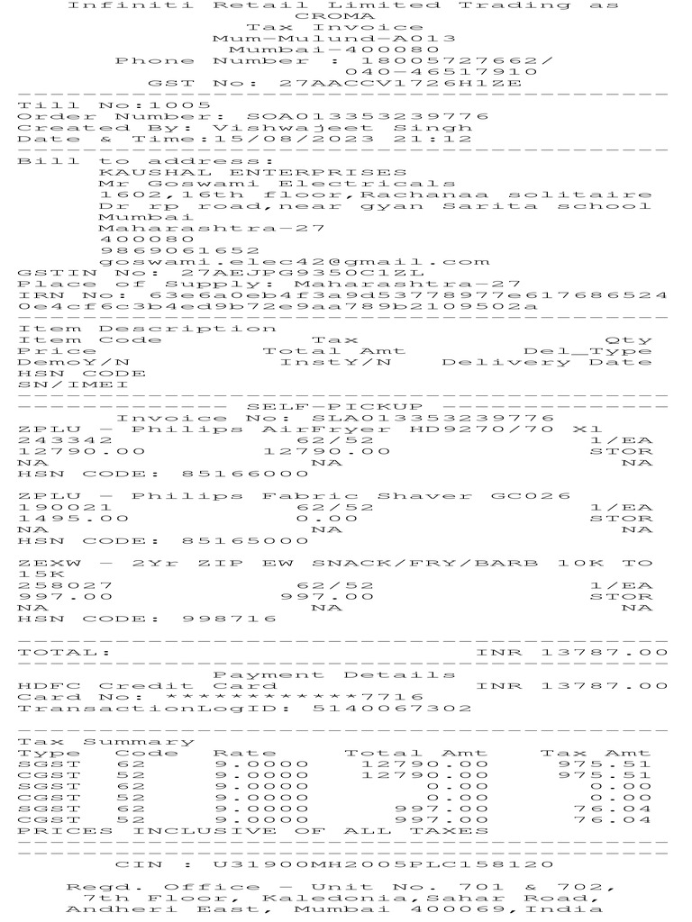 Invoice | PDF | Government Finances | Taxes