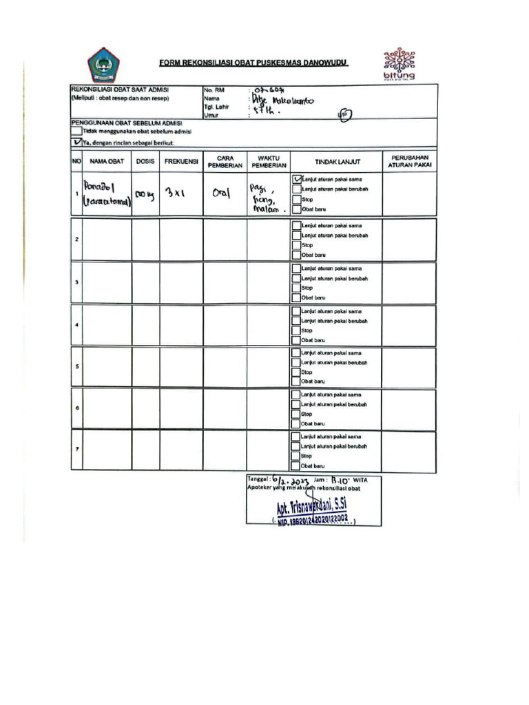 Rekonsiliasi Obat | PDF