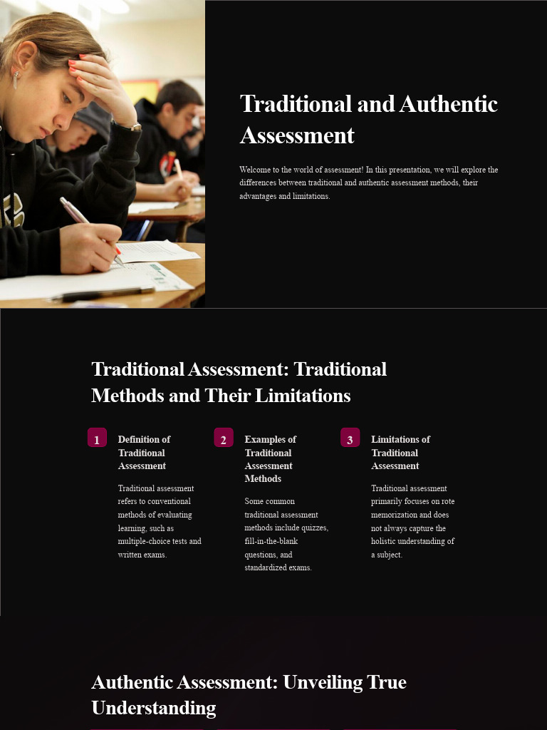 Traditional and Authentic Assessment | PDF | Educational Assessment | Critical Thinking