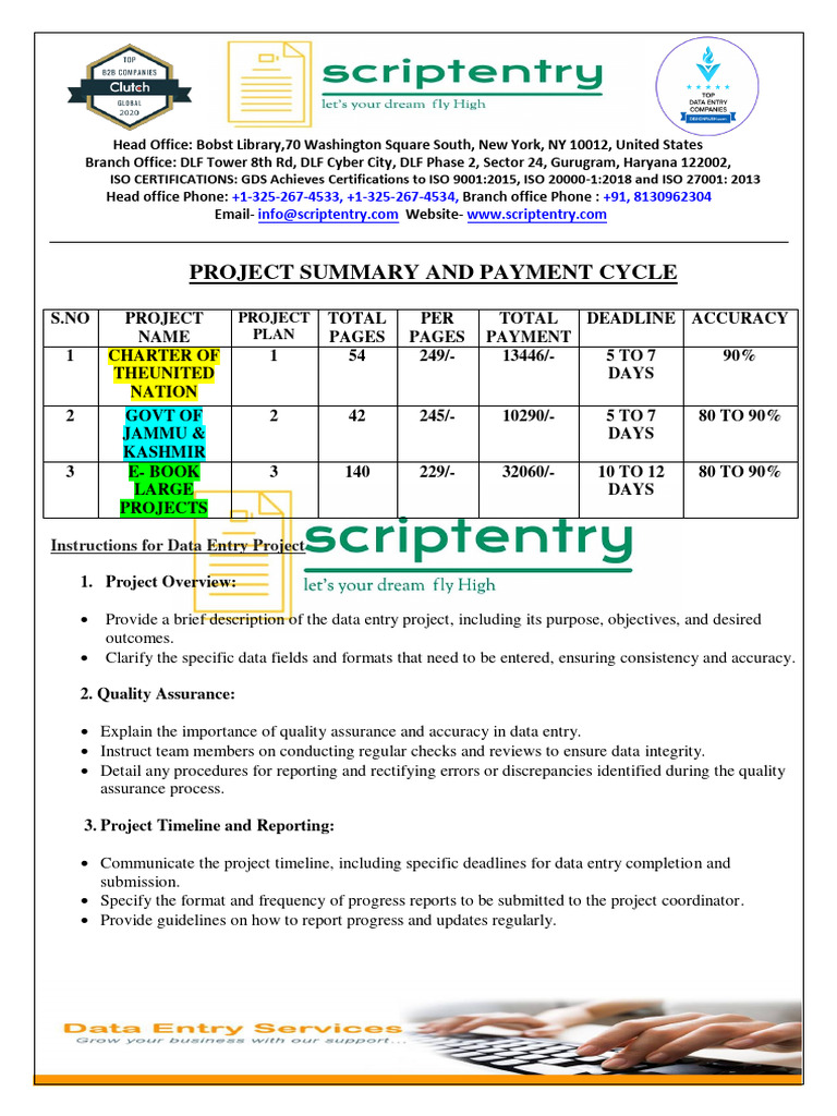 Project Summary and Payment Cycle | PDF
