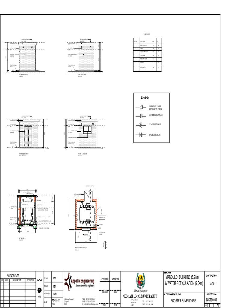 001 - Booster Pump House | PDF | Pump | Valve