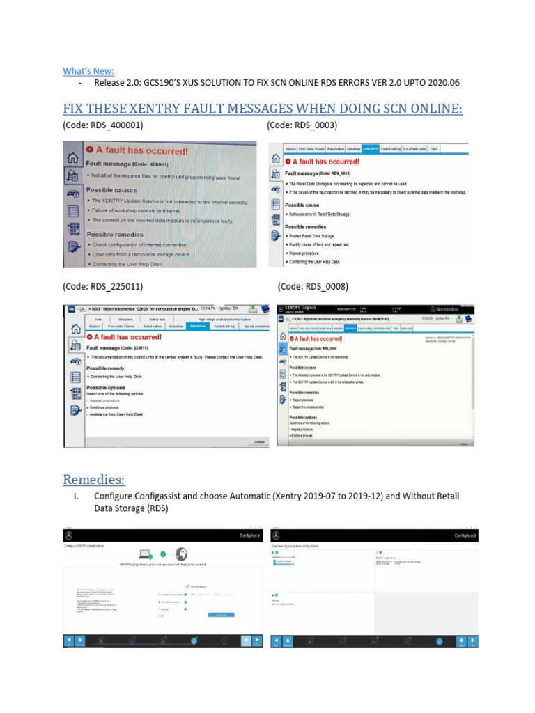 GCS190 Xus Solution To Fix SCN Online RDS Errors Ver 2.0 Upto 2020.06 ... GCS190 Xus Solution To Fix SCN Online RDS Errors Ver 2.0 Upto 2020.06 ...