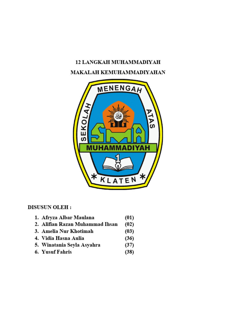 12 Langkah Muhammadiyah | PDF