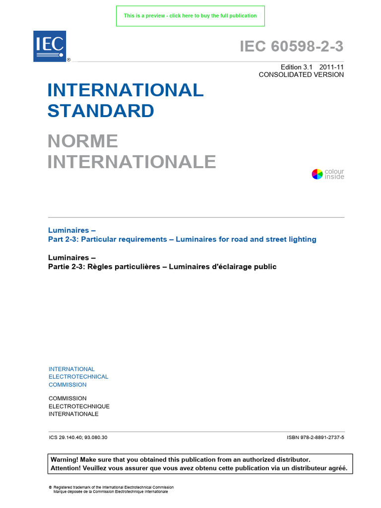 Info - Iec60598 2 3 (Ed3.1) B | PDF | International Electrotechnical ...