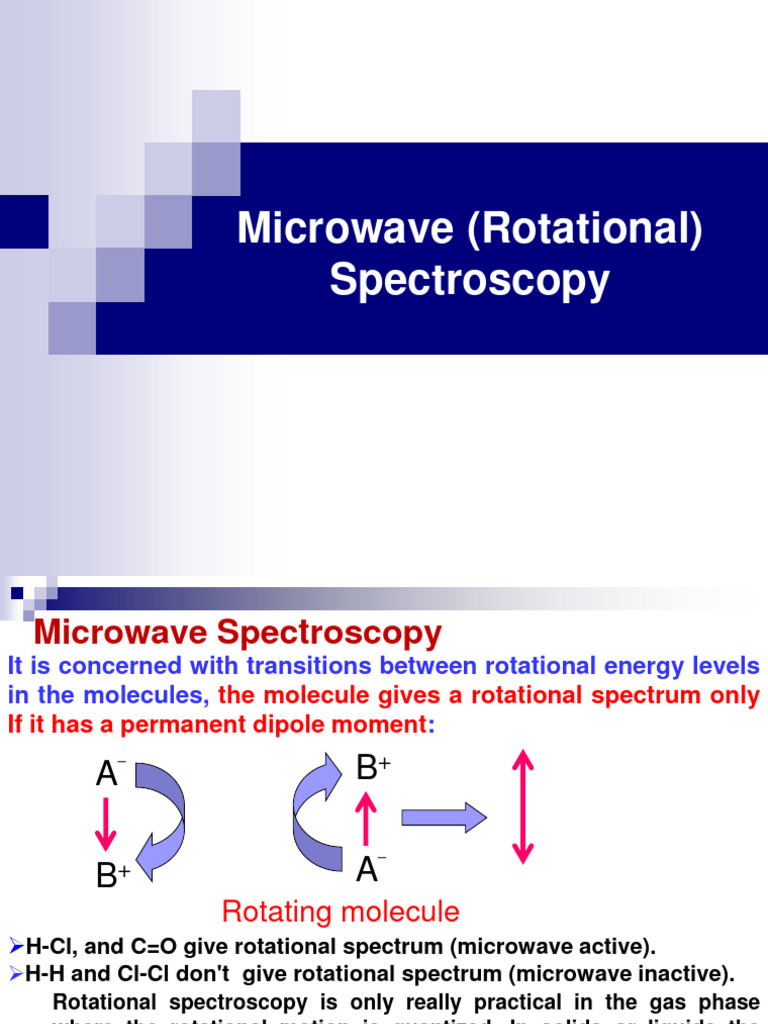 Microwave Spectroscopy BSc-Lect-2-1 | PDF | Rotation Around A Fixed ...