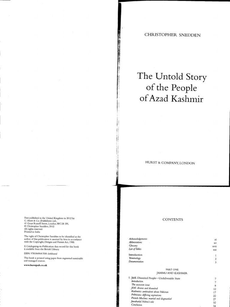 The Untold Story of the People of Azad Kashmir | PDF