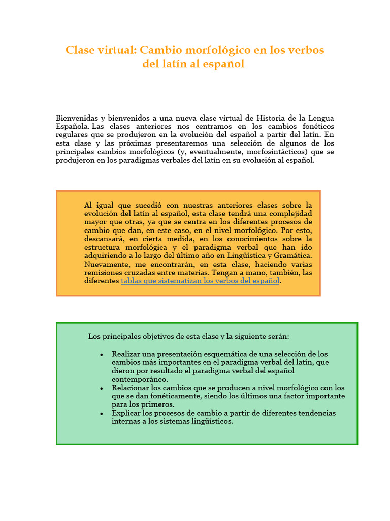 Clase Virtual Verb Latin | PDF | Verbo | latín