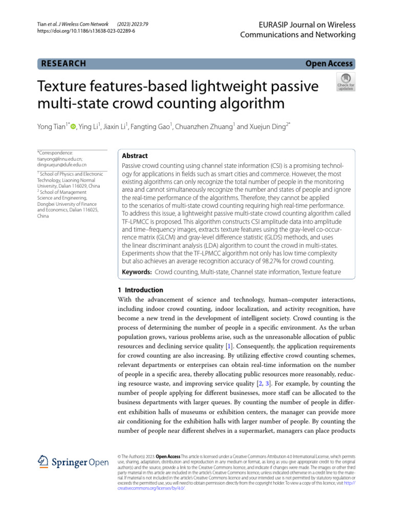 GLCM and GLDS Texture Equations | PDF | Creative Commons License | Deep Learning