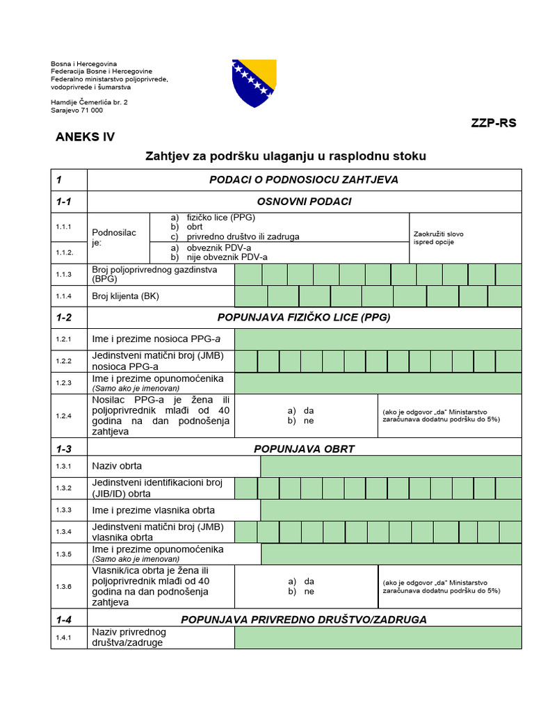 bos-ZZP-RS - Aneks IV - Ruralni | PDF