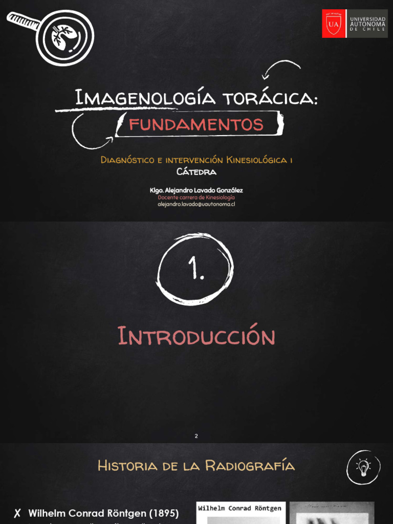 Clase 2 Radiografía Torax - Fundamentos - Compressed | PDF | Rayo X | Imagenes medicas